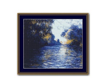 Monet cross stitch | Etsy