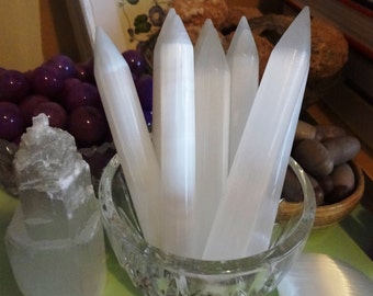 Selenite wand | Etsy