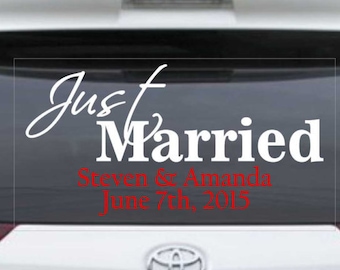 Married car decal | Etsy