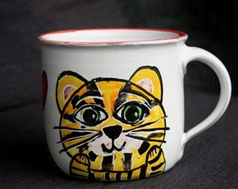 Unique stoneware mug related items | Etsy