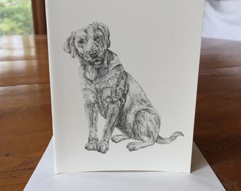 Blonde Lab note cards Labrador Retriever