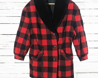 Wool plaid jacket | Etsy