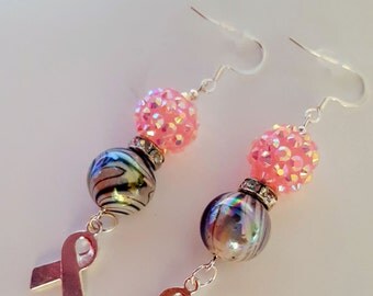 Items similar to 5K Breast Cancer Run/Walk Necklace Pink Ribbon 3.1 on Etsy