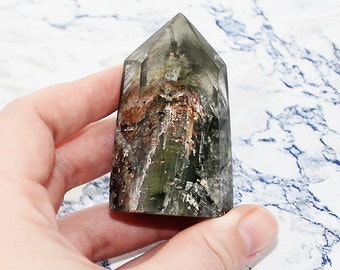 Green phantom quartz | Etsy