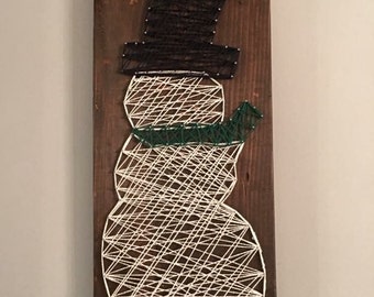 Unique snowman string art related items | Etsy