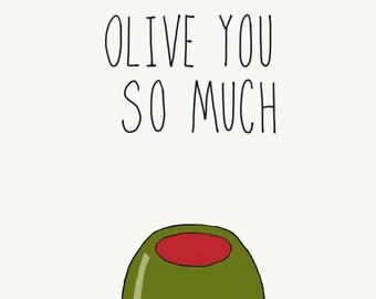 Funny olive pun | Etsy