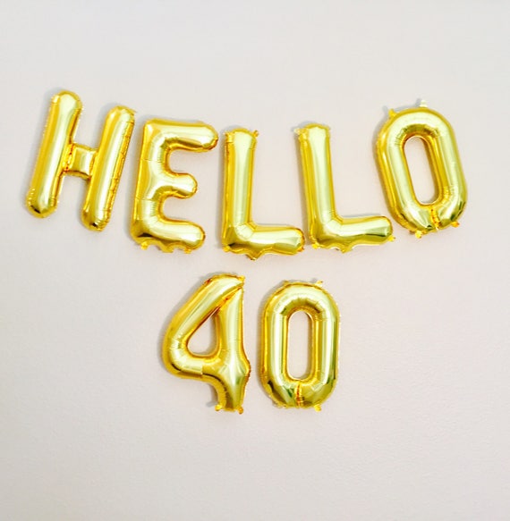HELLO 40 Balloons 40th Birthday 40th 40 Number Balloons 40th Bday hello-40-balloons-40th-birthday-40th-40-number-balloons-40th-bday