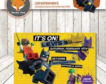 lego batman invitations – Etsy