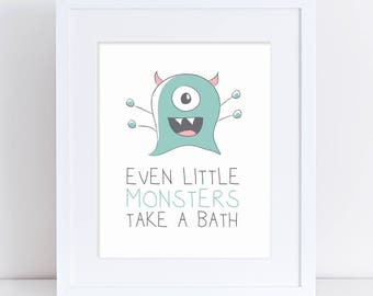 Little monster art | Etsy