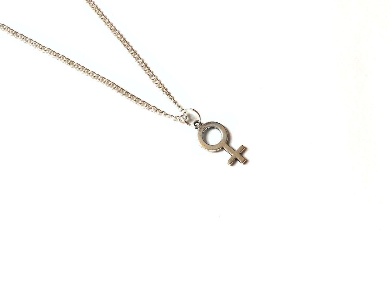 Female Symbol Necklace Feminist Necklace Female Necklace