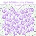 Purple Foil Balloon Letters & Numbers Alphabet Clipart