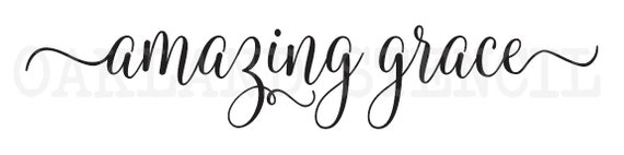 amazing grace STENCIL 6x24 9x36 or