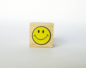 Happy face stamp | Etsy