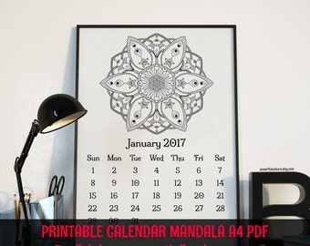 Mandala calendar | Etsy