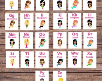 Mermaid alphabet | Etsy