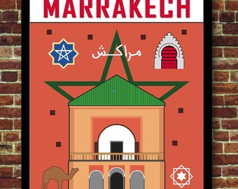 Marrakech poster | Etsy