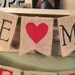 Be my valentine banner Valentine burlap banner