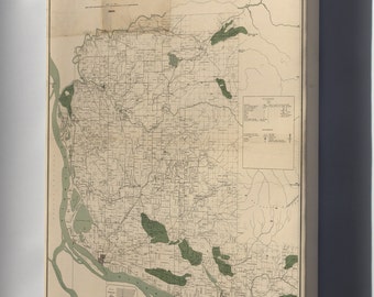 Items similar to 1897 Map of Cowlitz County Washington on Etsy