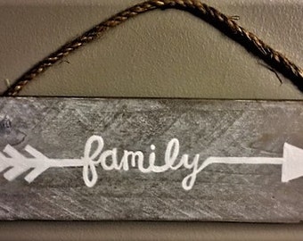 Items similar to Wall Vinyl "family" sign on Etsy