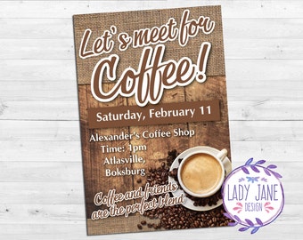 Coffee invitation | Etsy