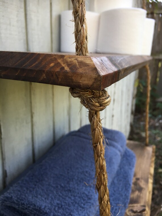 wall shelves floating shelves wood shelves rope shelves