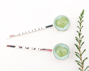 Heart hair pins | Etsy