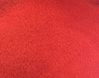 Red fleece fabric | Etsy