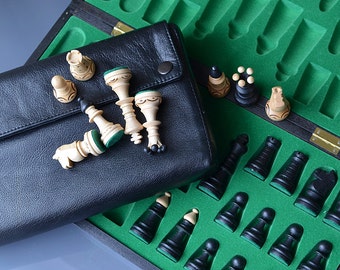 Leather chess set | Etsy