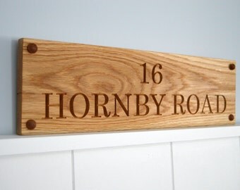 Bespoke Hand Carved Wooden House Signs