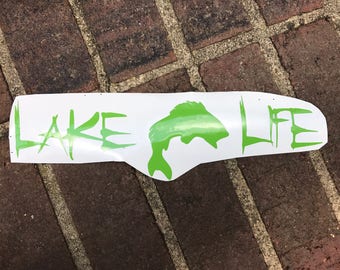 Lake life car decal | Etsy