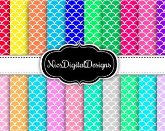 Fish scale patterns | Etsy