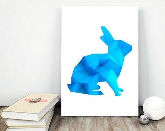 Geometric rabbit | Etsy