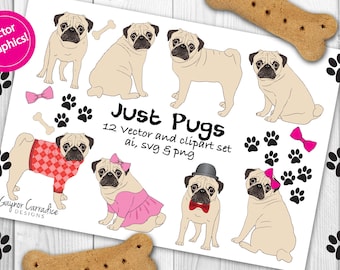 Cute dog clipart | Etsy