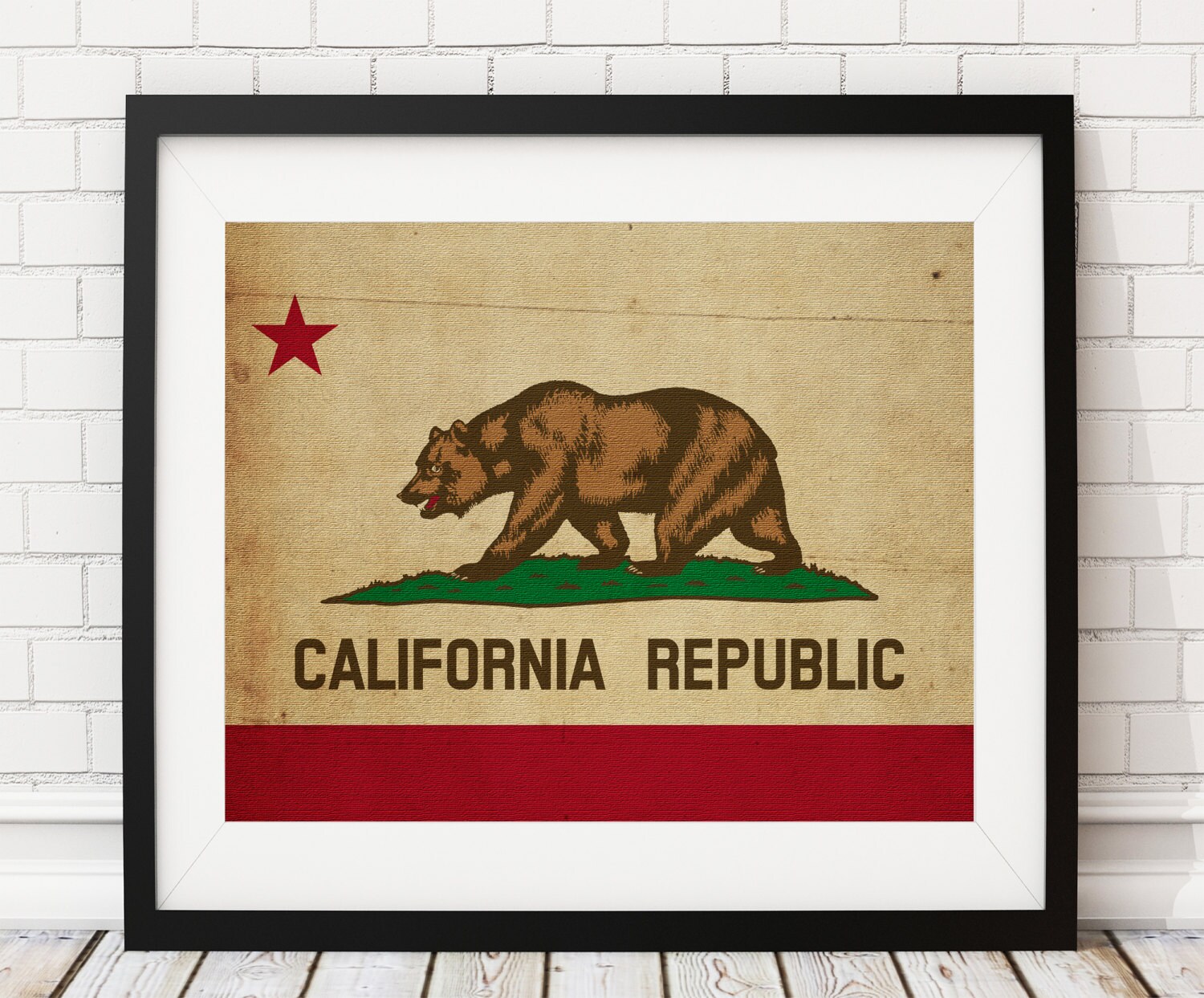 California Flag Art California Flag Print State Flag Poster