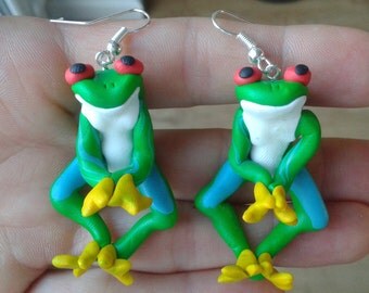 Polymer clay frog | Etsy