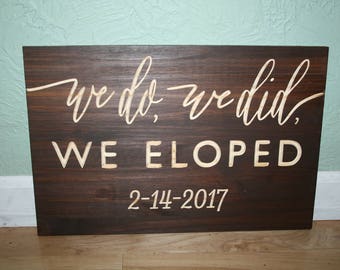 We eloped | Etsy