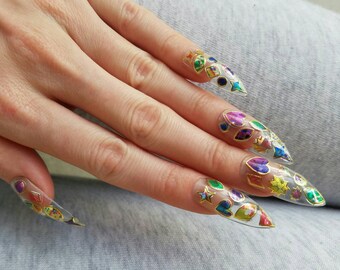 Extra long nails | Etsy