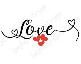 Script love svg | Etsy