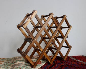 Wooden wine rack | Etsy