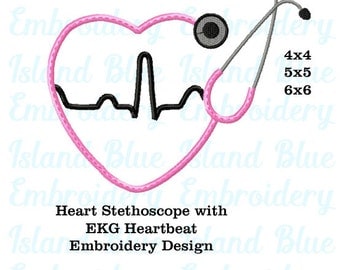 Stethoscope applique | Etsy
