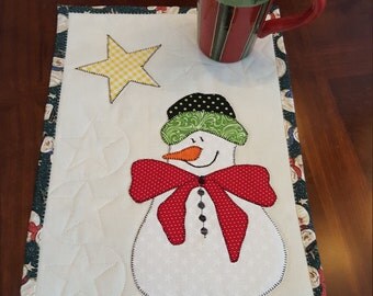 Snowman mug rugs | Etsy