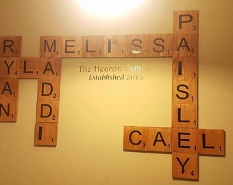 Scrabble name sign | Etsy