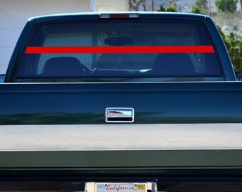 Thin red line decal | Etsy