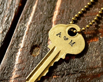 Vintage key necklace | Etsy