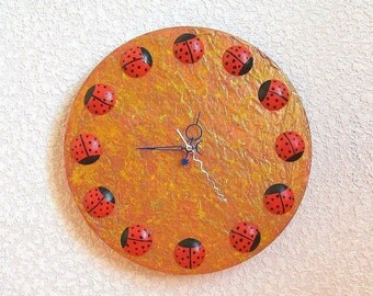 Ladybug clock | Etsy
