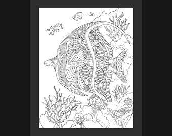 Zentangle fish | Etsy