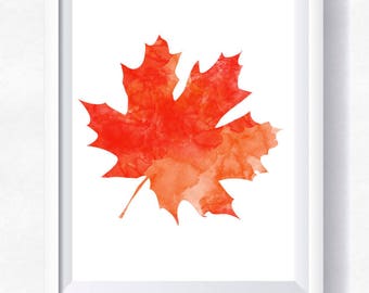 Maple leaf print | Etsy