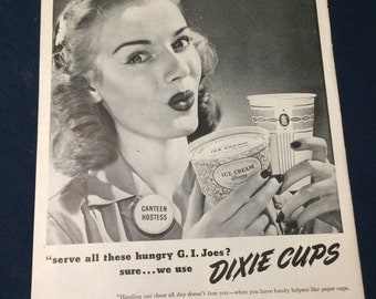 Vintage dixie cup | Etsy