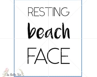 Resting beach face | Etsy