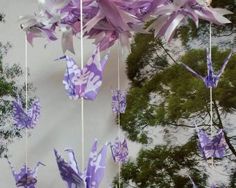 Baby Crib Mobile Origami Paper Crane Amazing Colorful Rainbow